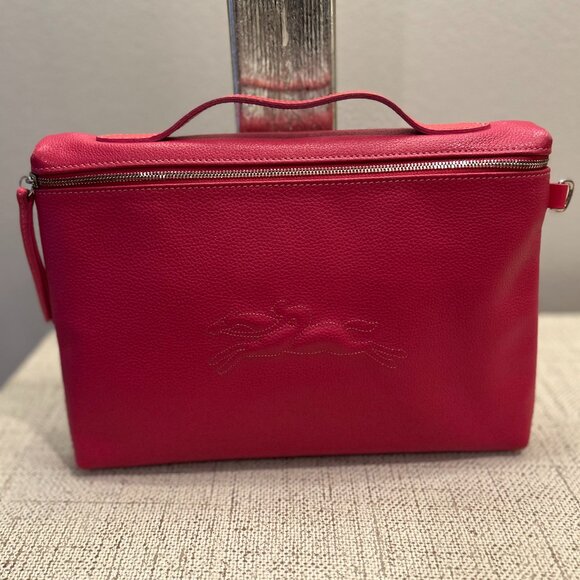 Longchamp | Bags | Longchamp Top Handle Front Zipper Document Bag In ...